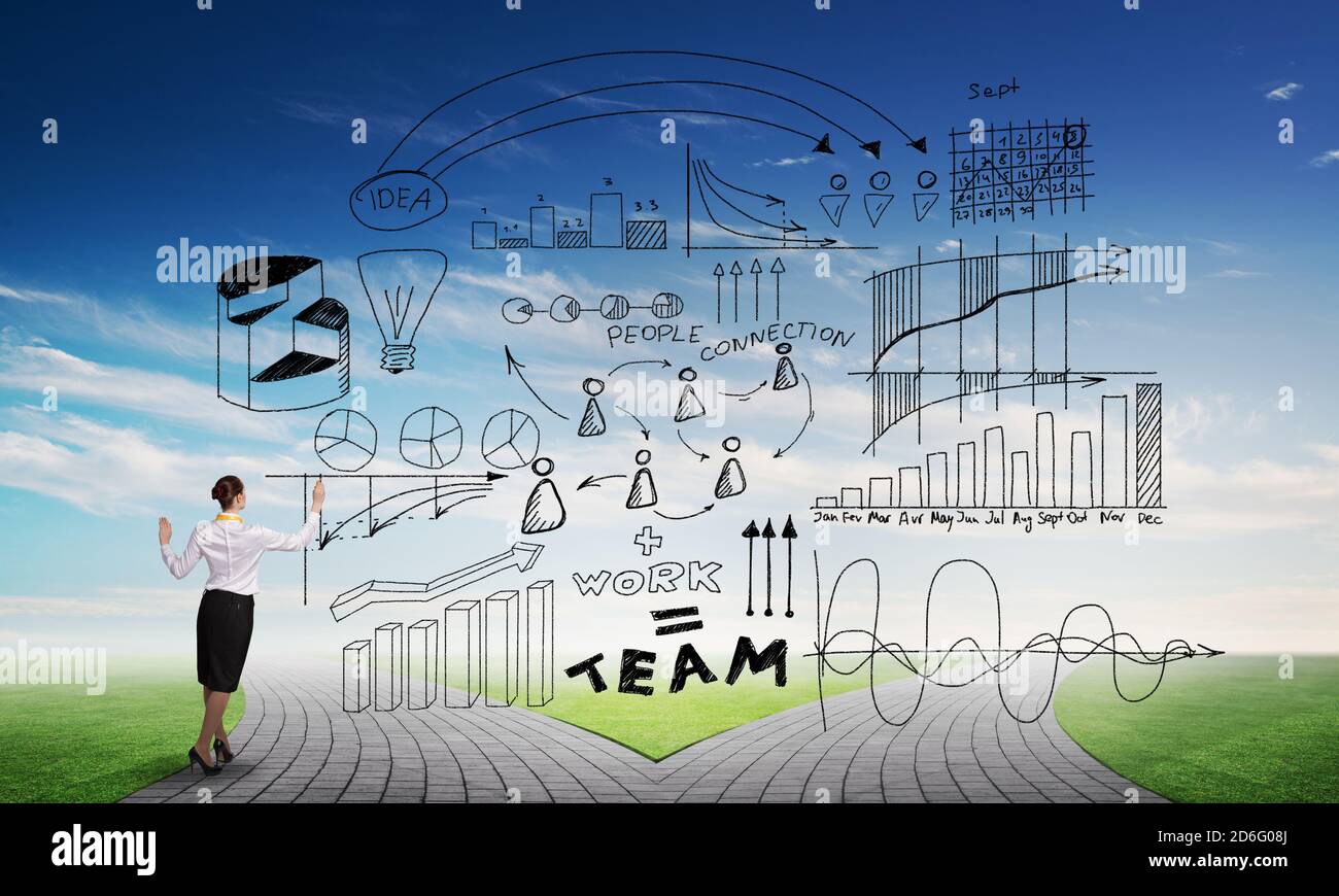 Infographic strategy plan Stock Photo - Alamy