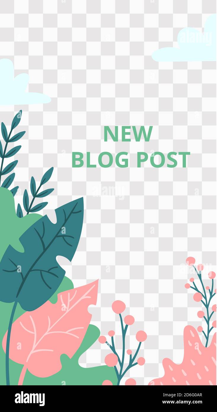 Floral story. Garden flora new blog post social media story template ...