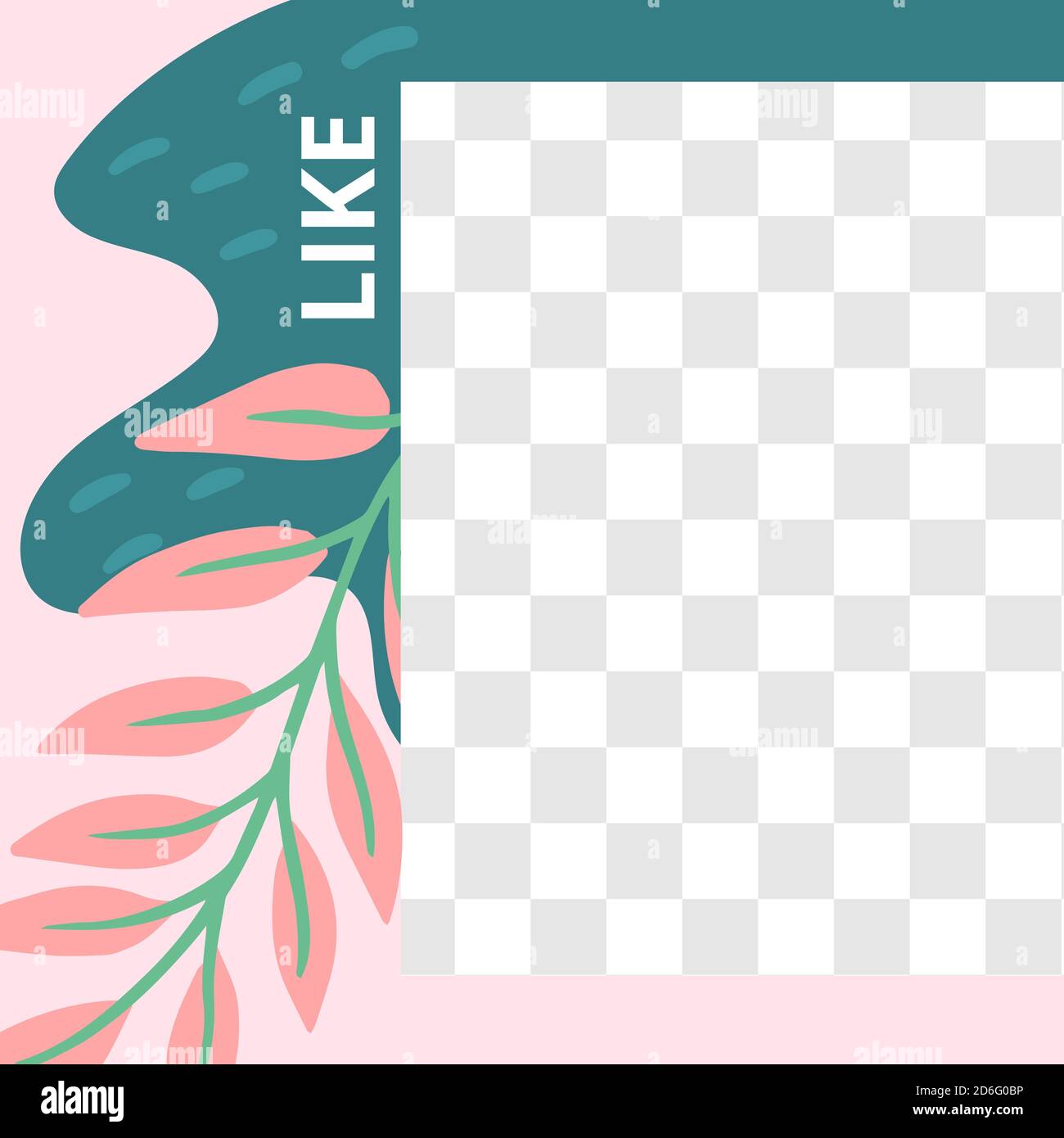 Floral post. Garden flora like social media post template Stock Vector ...
