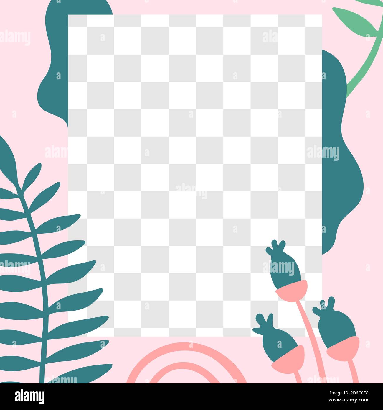 Floral post. Garden flora social media post template Stock Vector Image ...