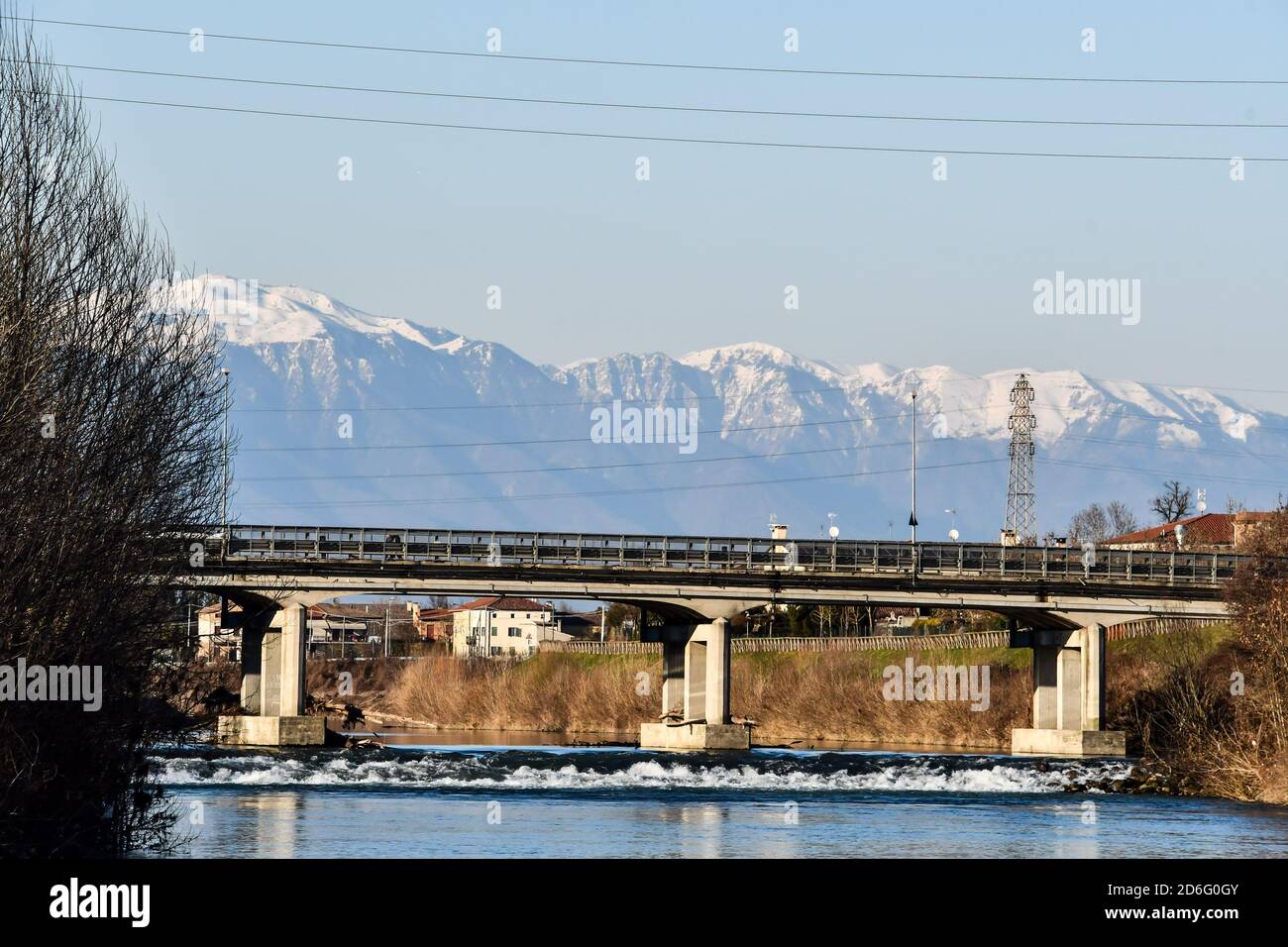 bridge over the river, photo as a background Stock Photo - Alamy