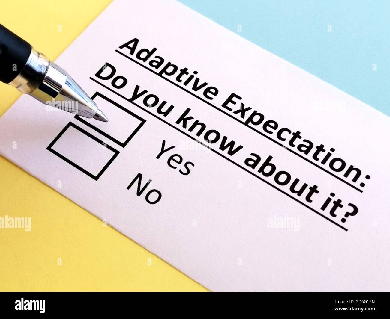 One person is answering quetion about adaptive expectation Stock Photo ...