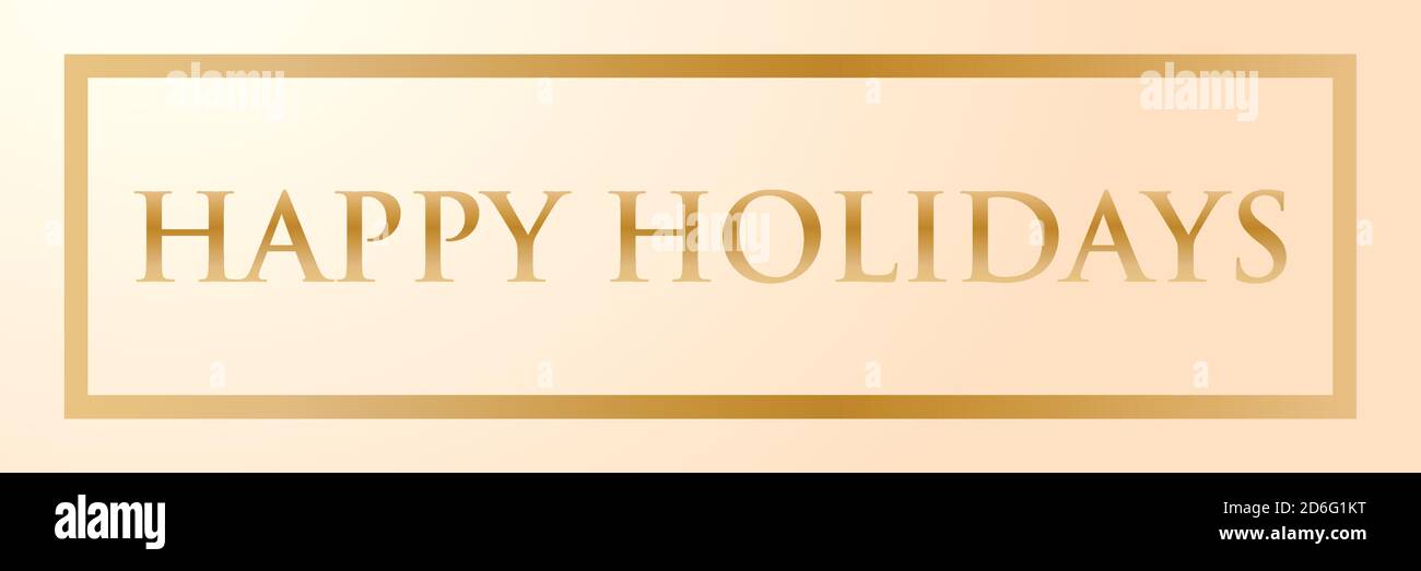 Happy Holidays. Golden vector text for label or header Stock Vector ...