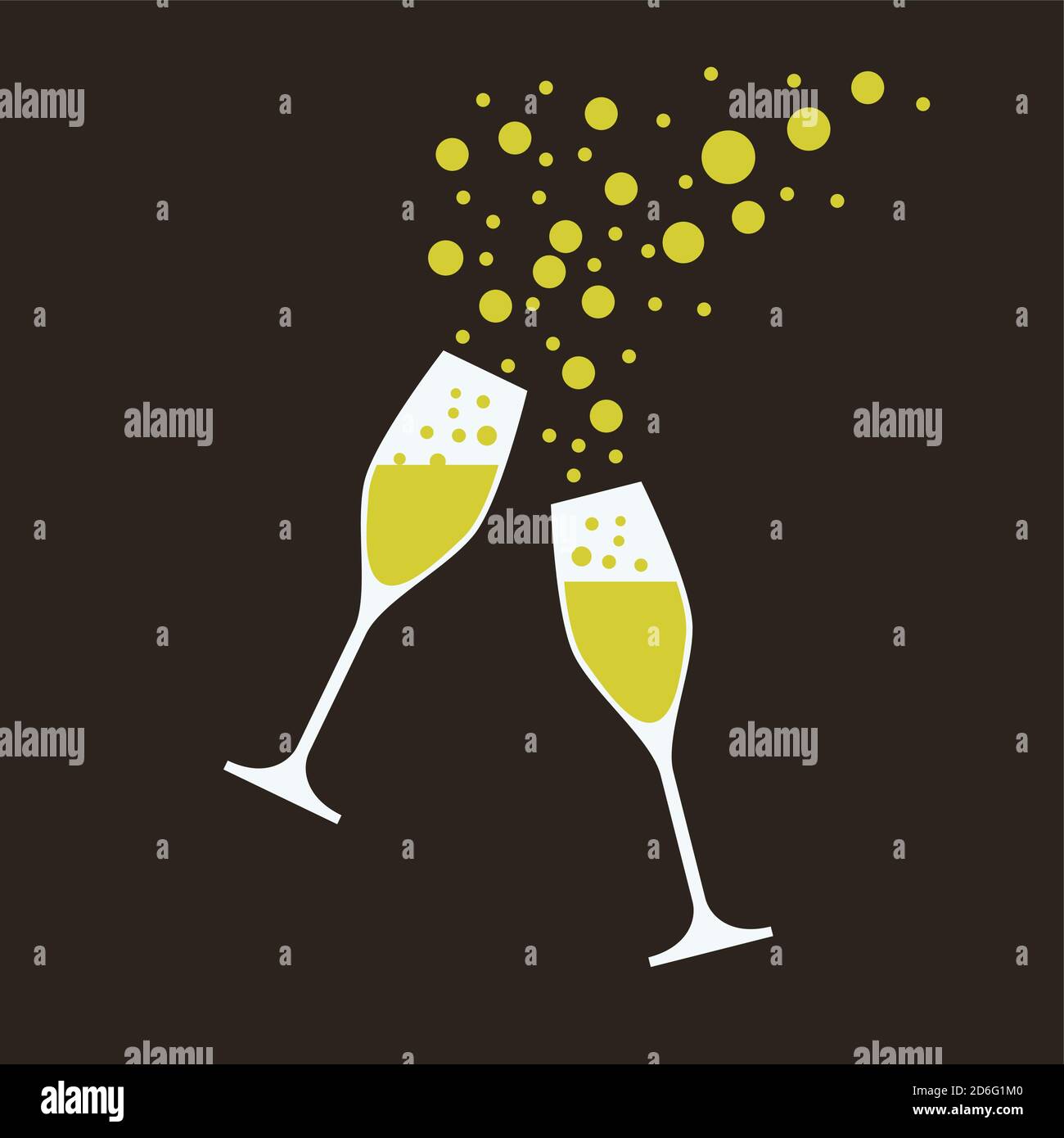 drink a toast to the party, New Year's Eve dinner, vector background ...