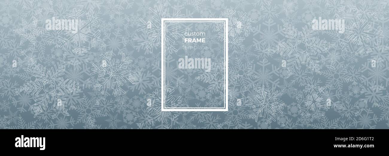 Vector Winter Background. A cold Christmas with snowfall and ice ...