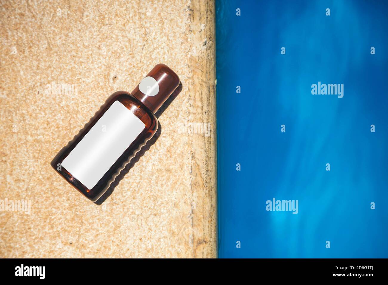 Skin Care Product on Swimming pool Edge | ‌Beach Oil and Sun Protection ...