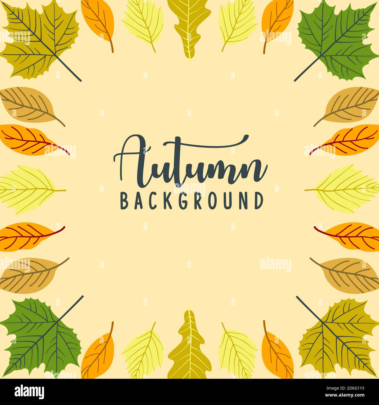 Autumn frame background for advertisement, promotion,banner and poster ...
