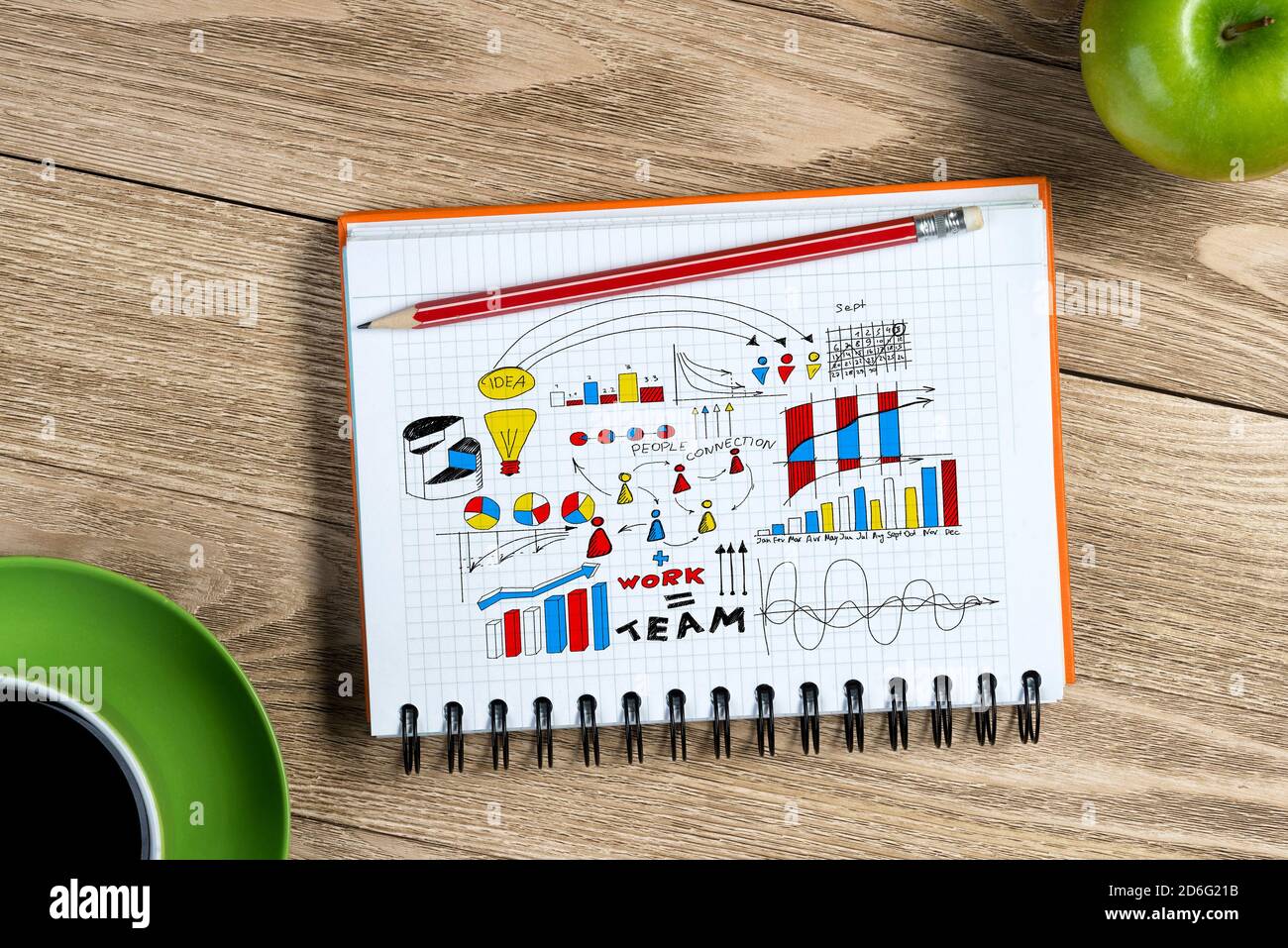 Business workplace with stuff Stock Photo - Alamy