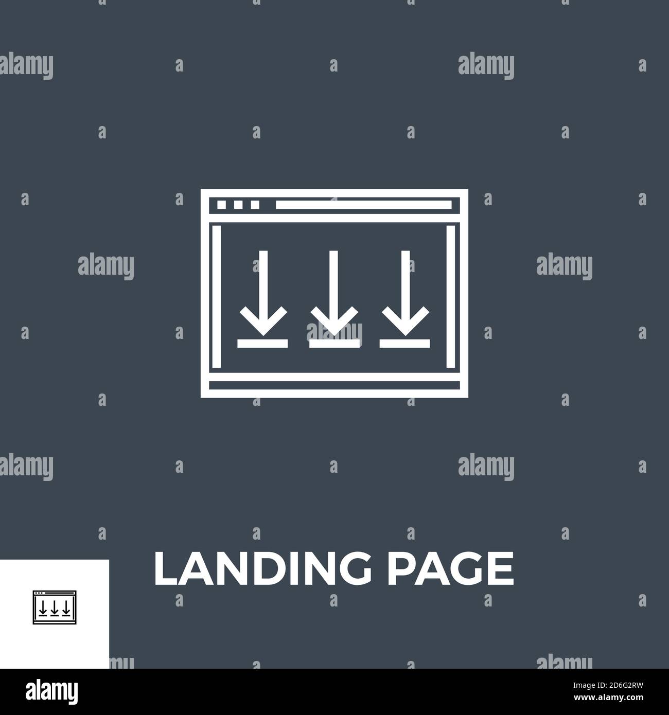 Landing Page Line Icon Stock Vector Image & Art - Alamy