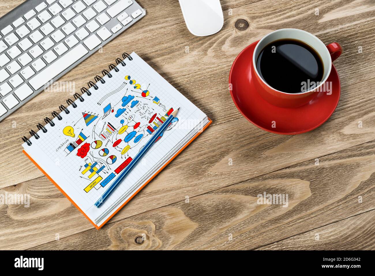 Business workplace with stuff Stock Photo - Alamy