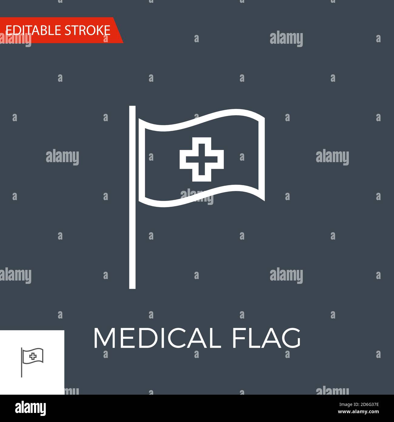 Medical Flag Vector Icon Stock Vector Image & Art - Alamy