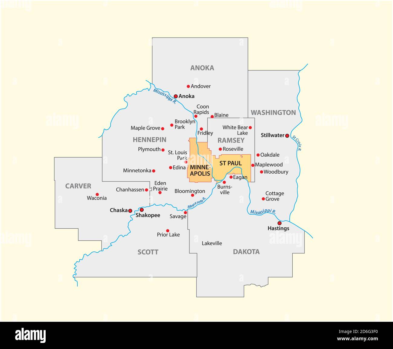 Minneapolis saint paul metropolitan Cut Out Stock Images & Pictures - Alamy