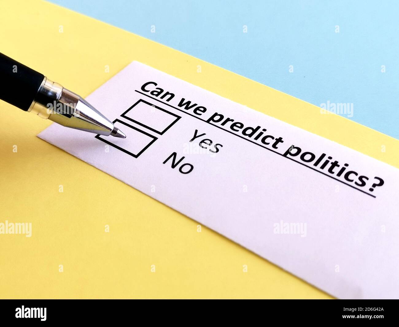 One person is answering question about politics Stock Photo - Alamy