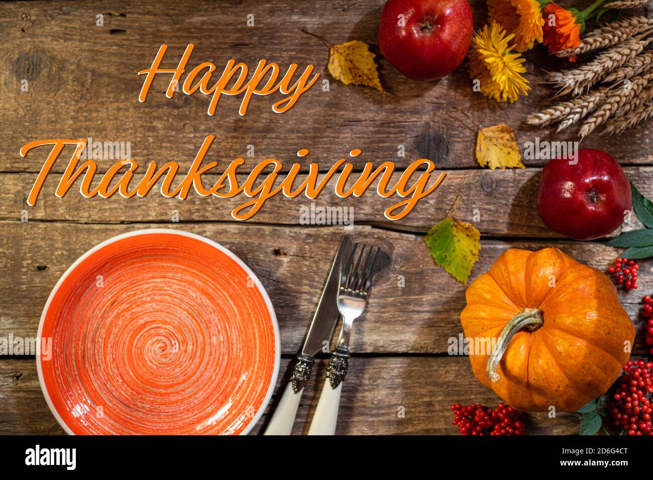 Thanksgiving background. Autumn table setting for Thanksgiving day ...