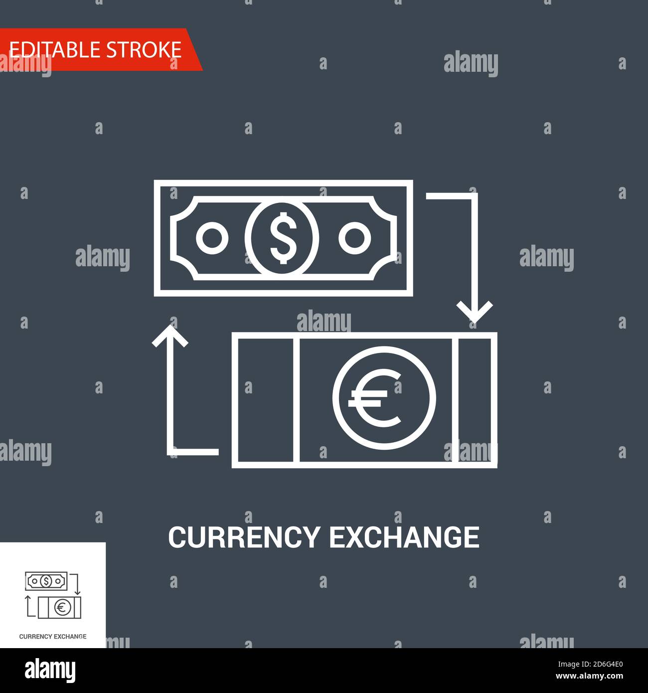 Currency exchange Icon. Thin Vector Illustration Stock Vector Image ...