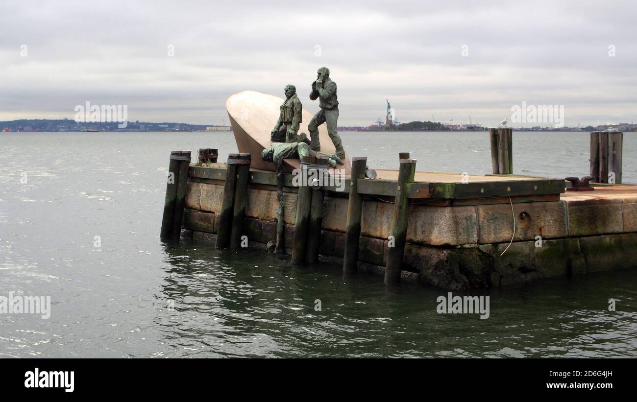 American Merchant Mariners' Memorial, depicting a merchant marine ...