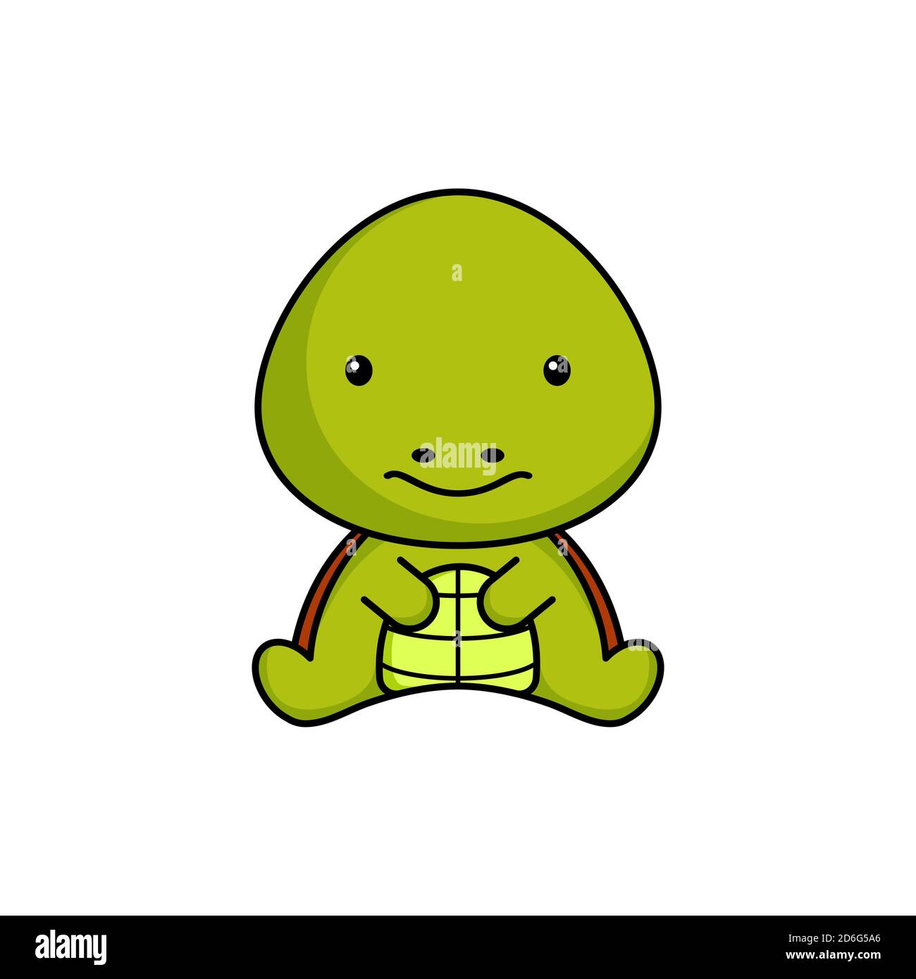 Cute business turtle icon on white background. Mascot cartoon animal ...