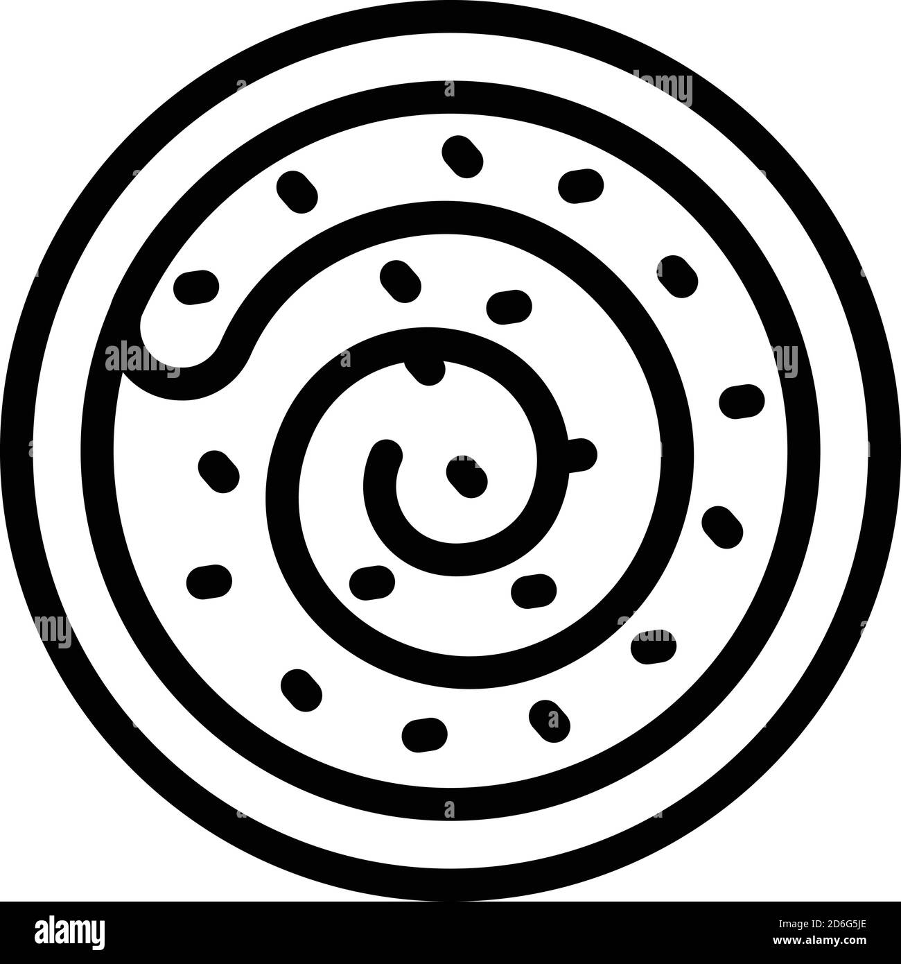 Cinnamon bun roll vector Black and White Stock Photos & Images - Alamy