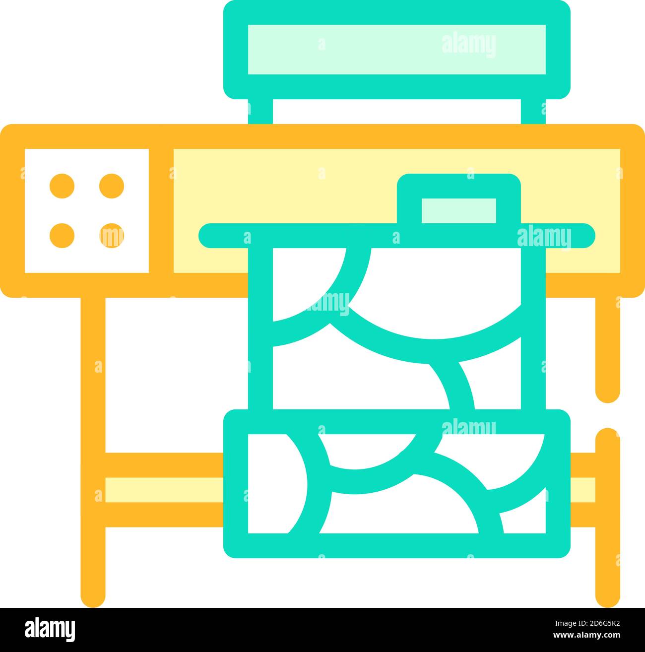 Fabric printing machine Cut Out Stock Images & Pictures - Alamy