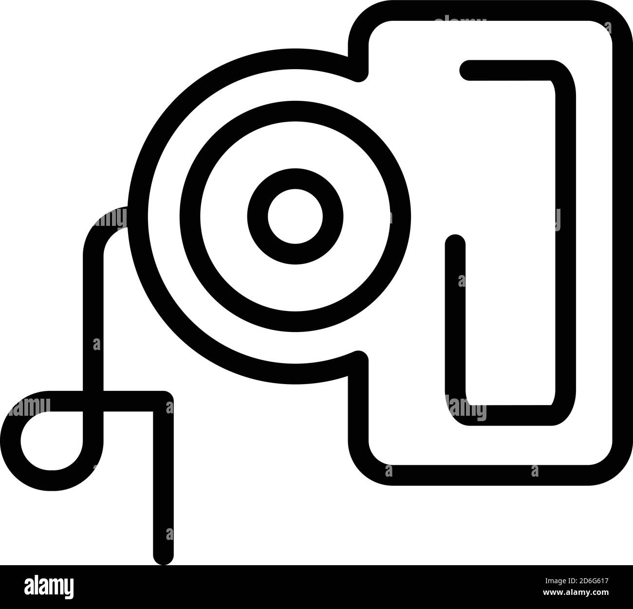 Retractable collar leash icon, outline style Stock Vector Image & Art ...