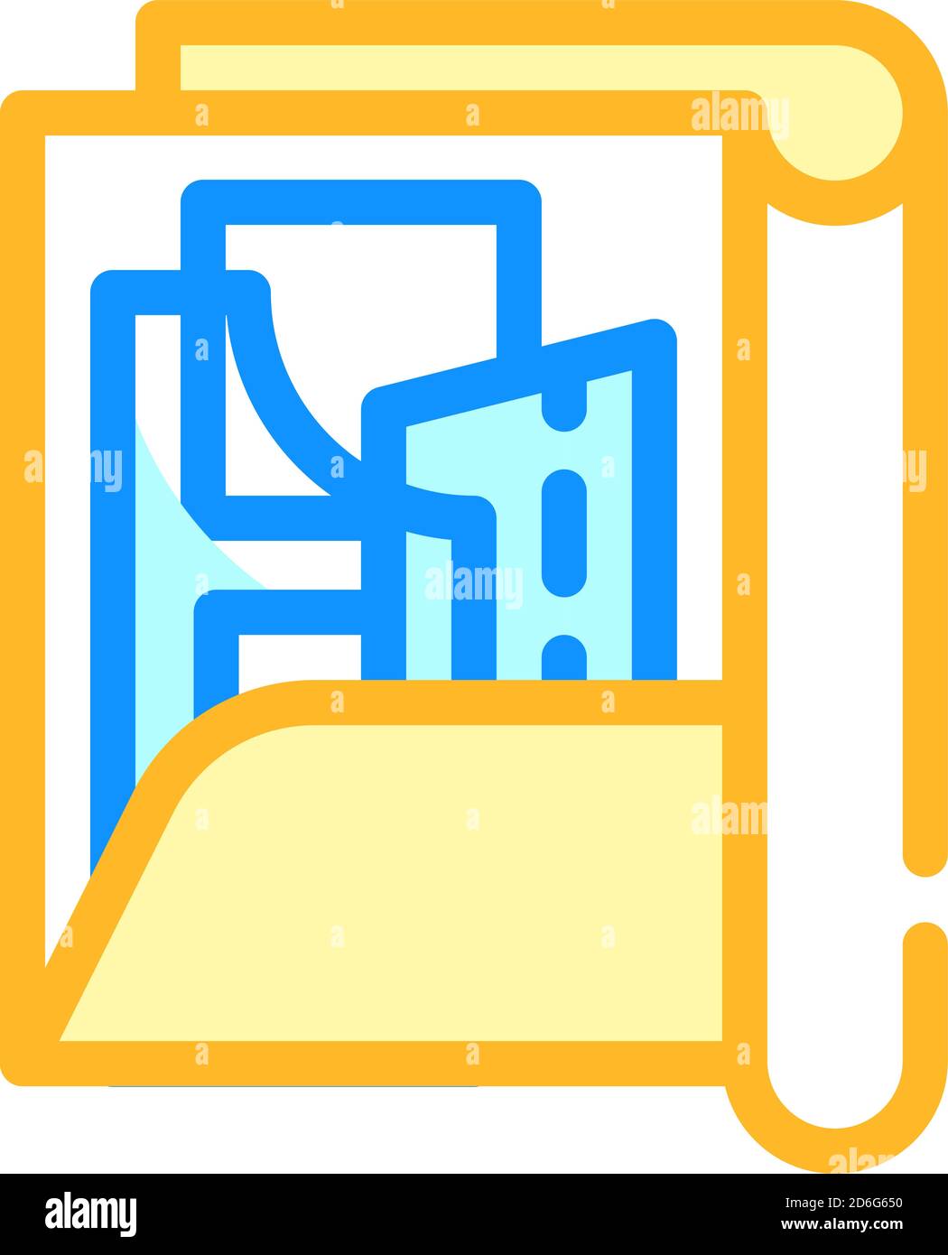 pattern set folder color icon vector illustration Stock Vector Image ...