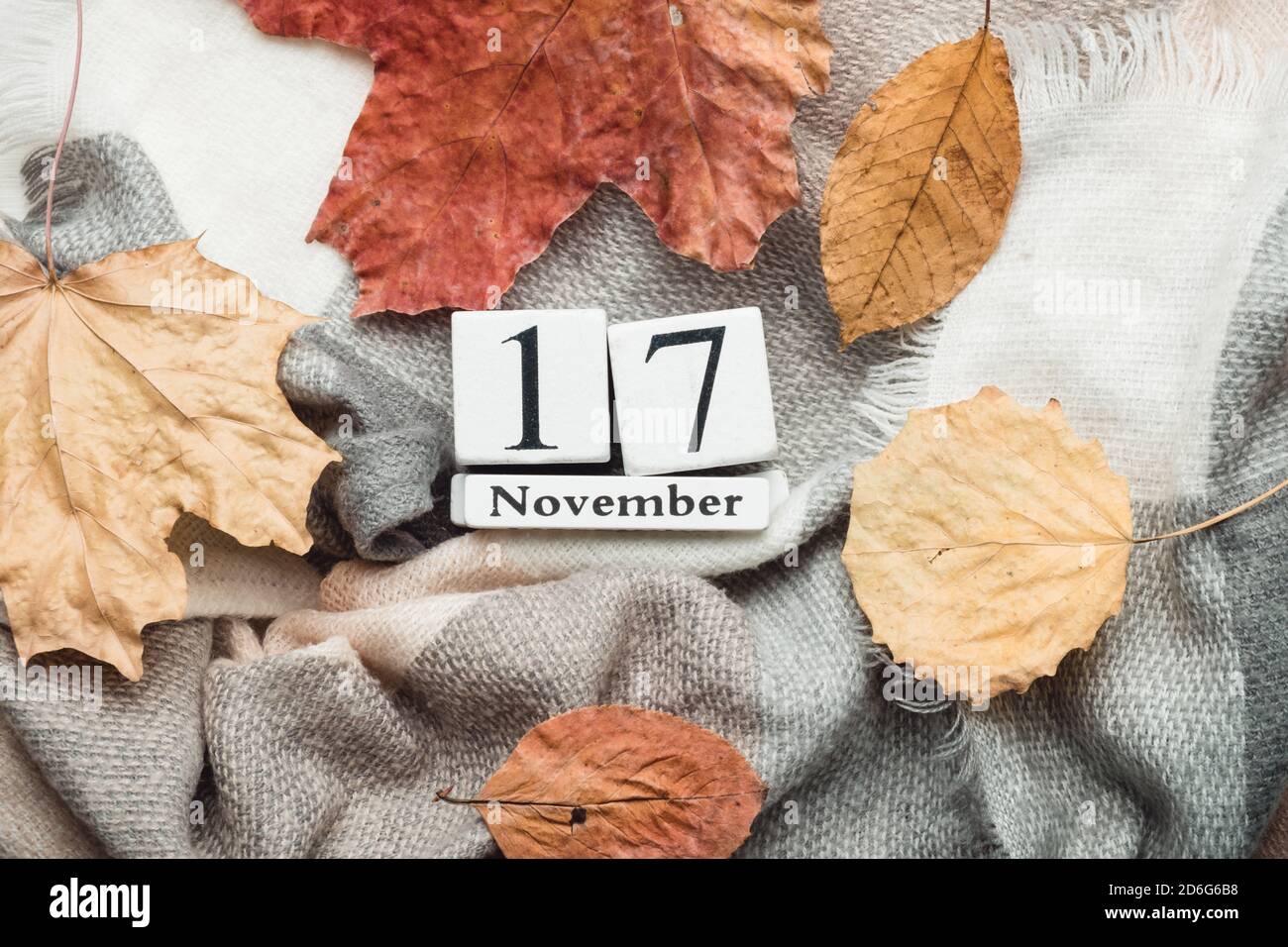 seventeenth day of autumn month calendar November Stock Photo - Alamy