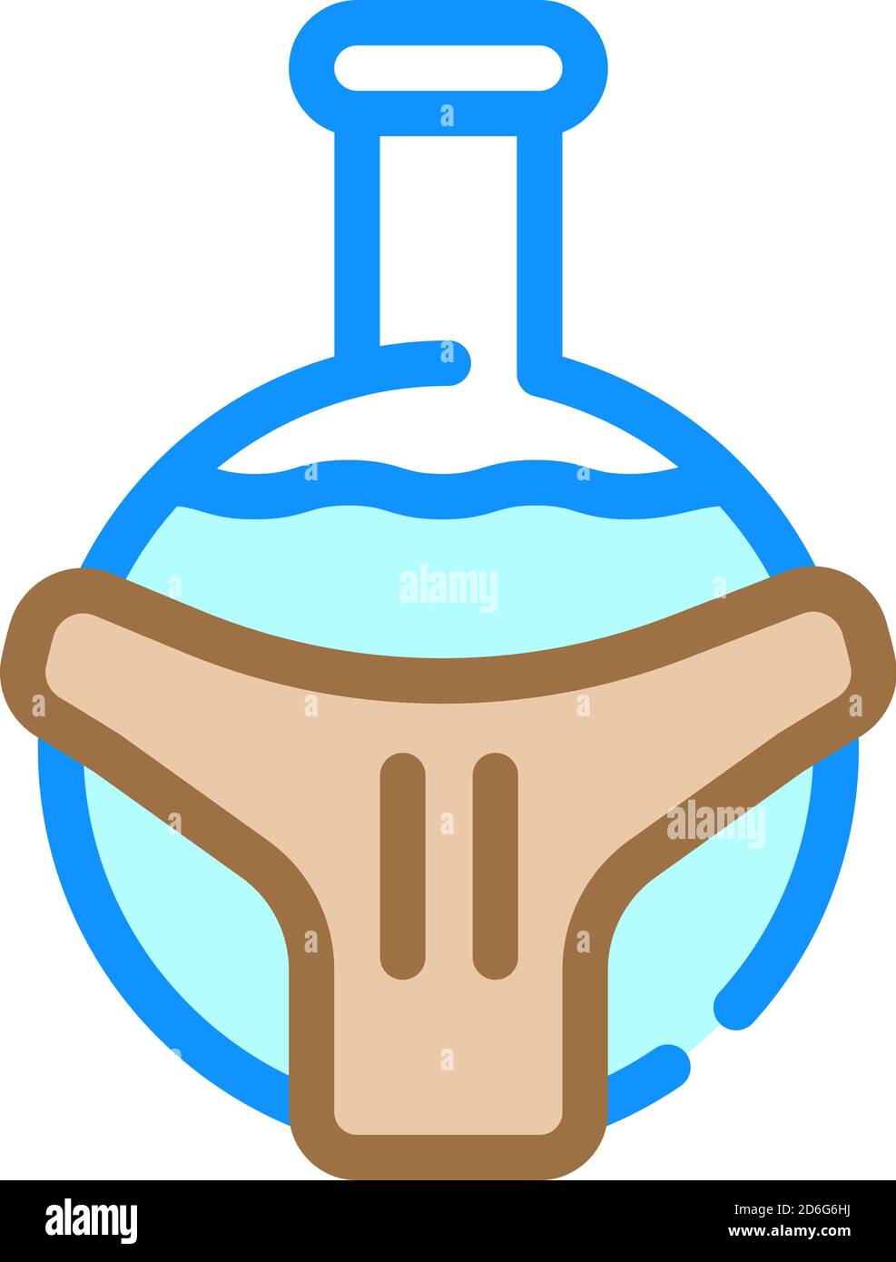 flask with liquid color icon vector illustration Stock Vector Image ...