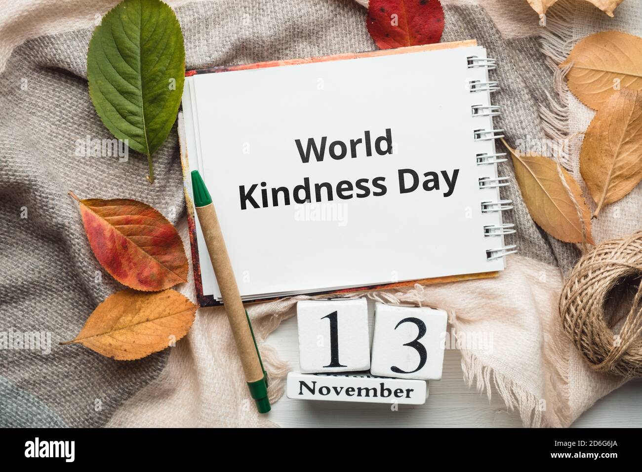 World Kindness Day of autumn month calendar November Stock Photo - Alamy