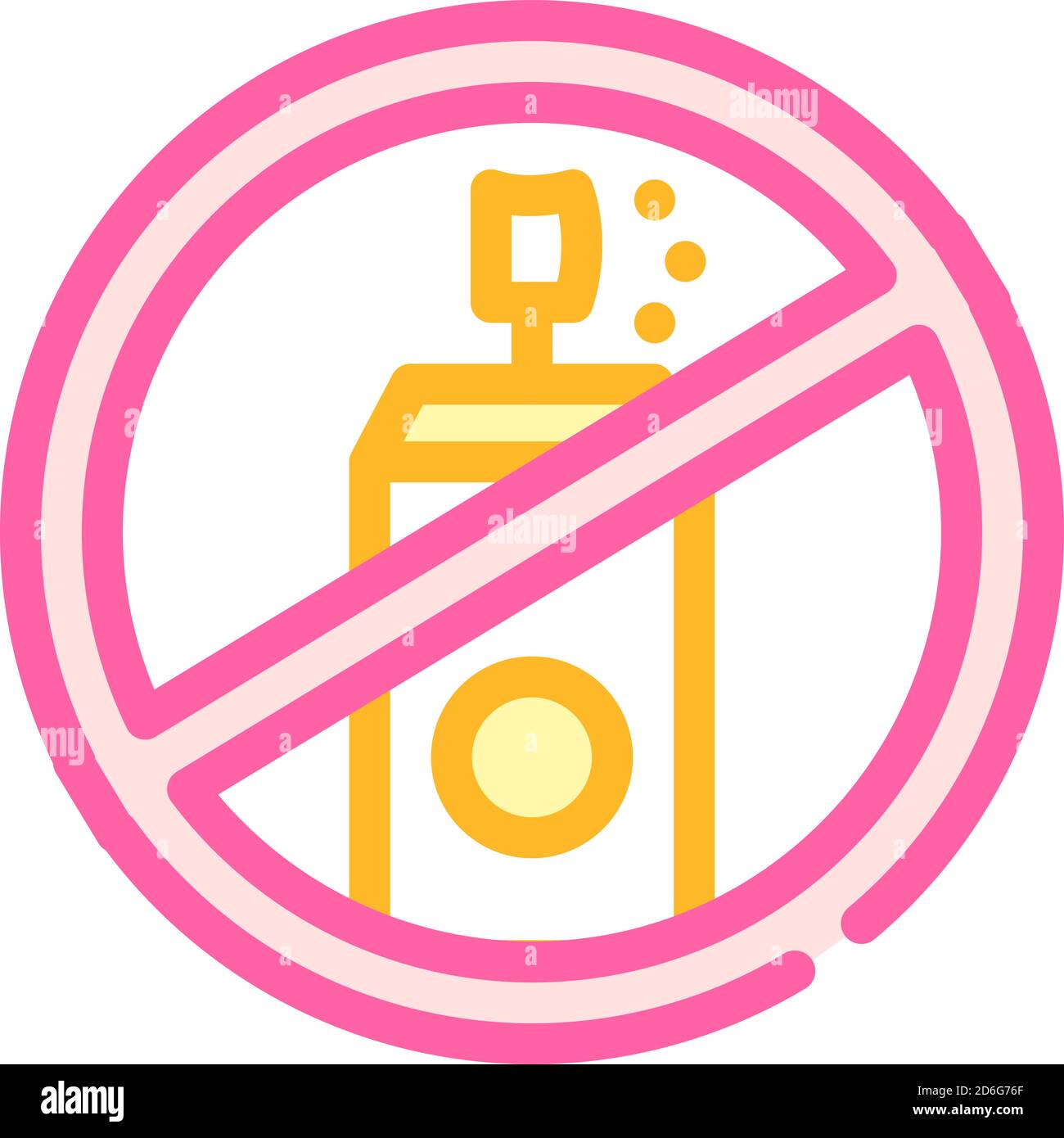 pesticide free spray crossed out sign color icon vector illustration ...