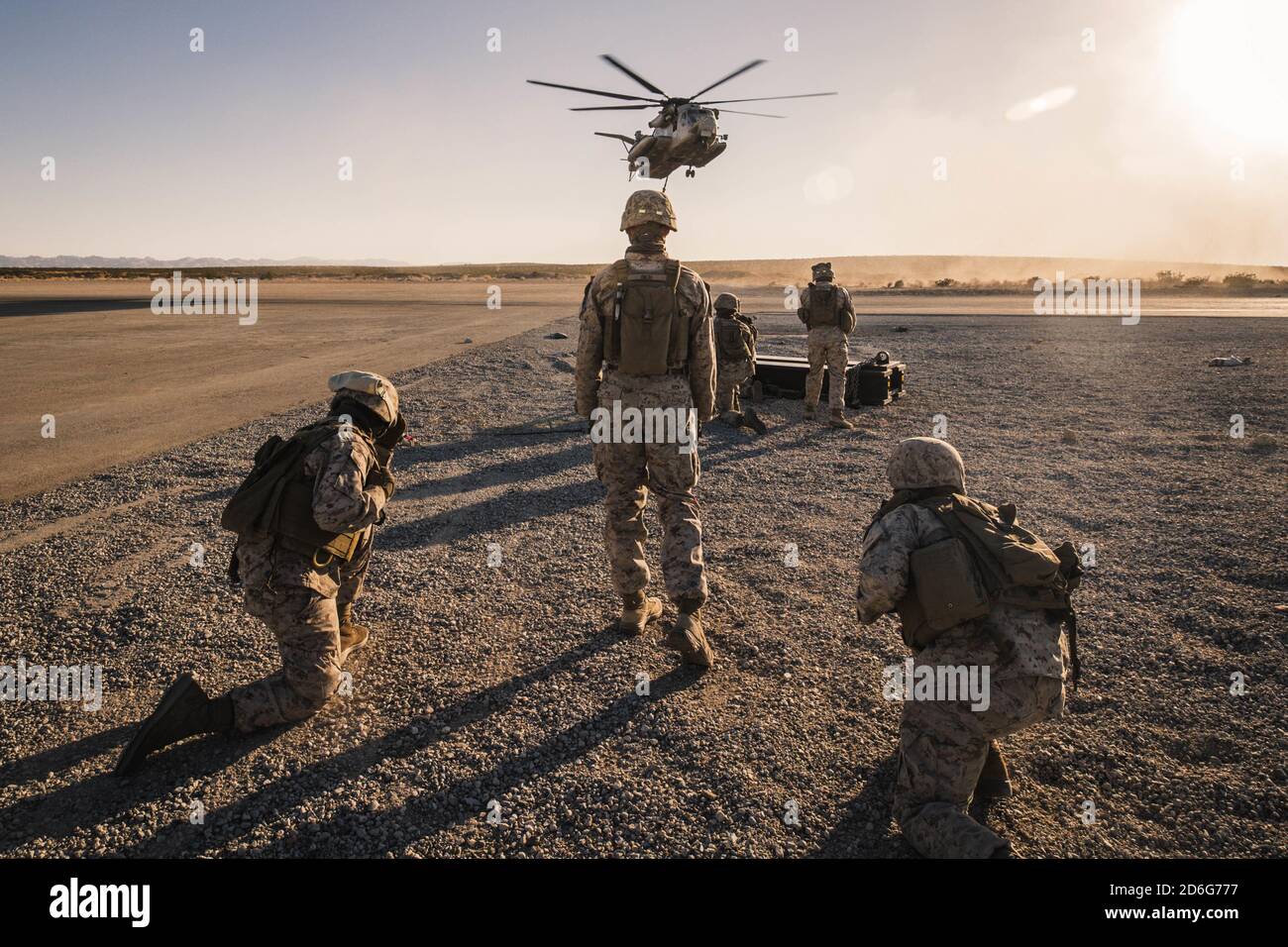 U.S. Marines conduct helicopter support team (HST) training during ...