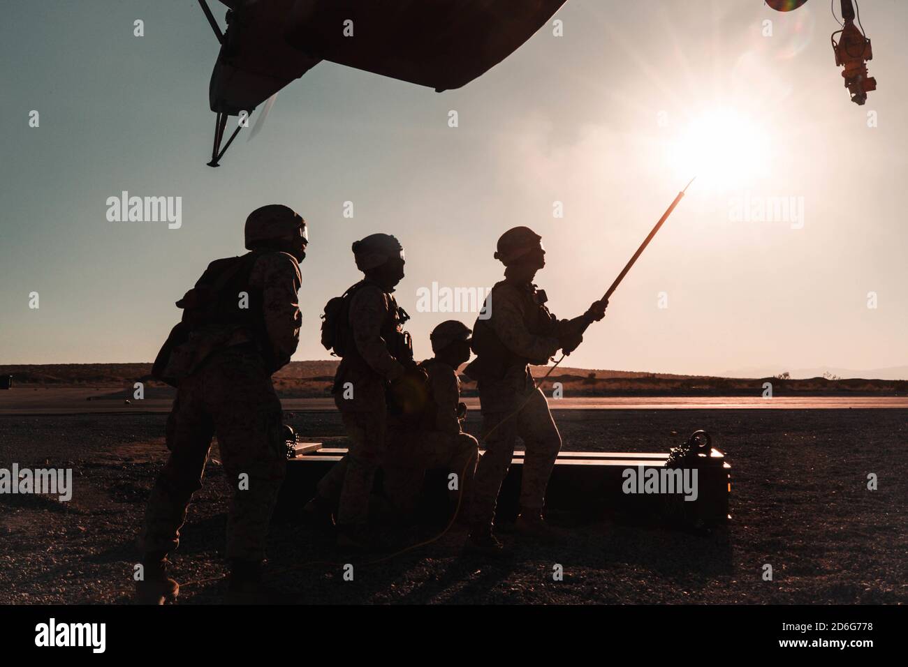 U.S. Marines conduct helicopter support team (HST) training during ...