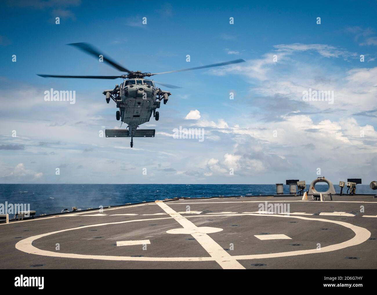 An MH-60S Sea Hawk helicopter from the ‘Golden Falcons’ of Helicopter ...