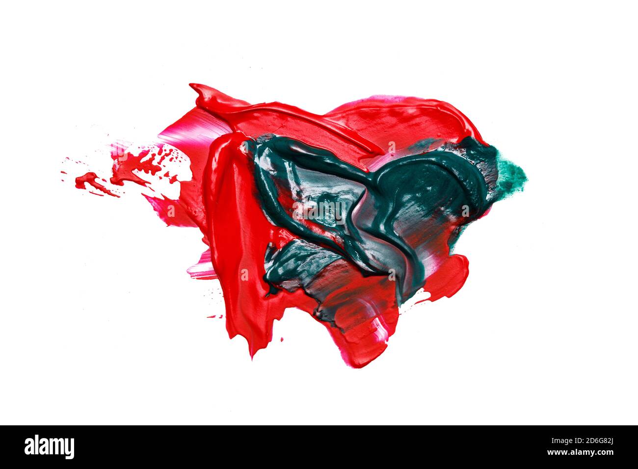 red paint stain isolated on white background Stock Photo - Alamy