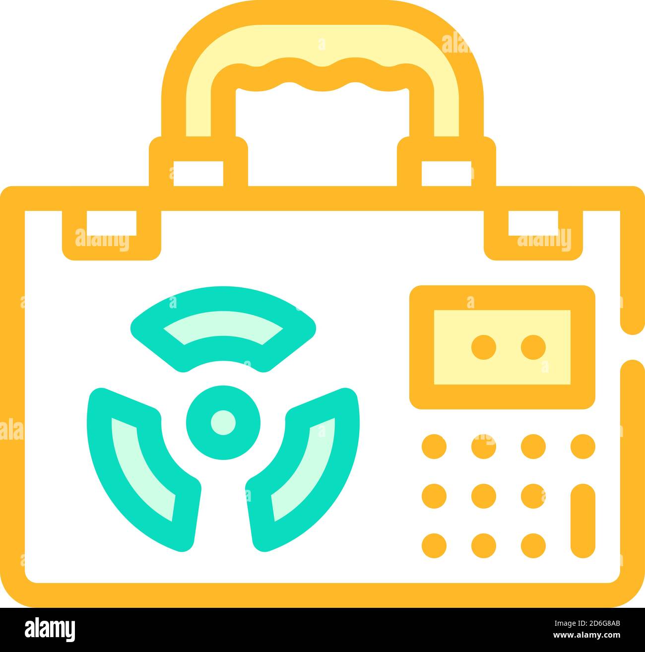 nuclear suitcase color icon vector flat illustration Stock Vector Image ...