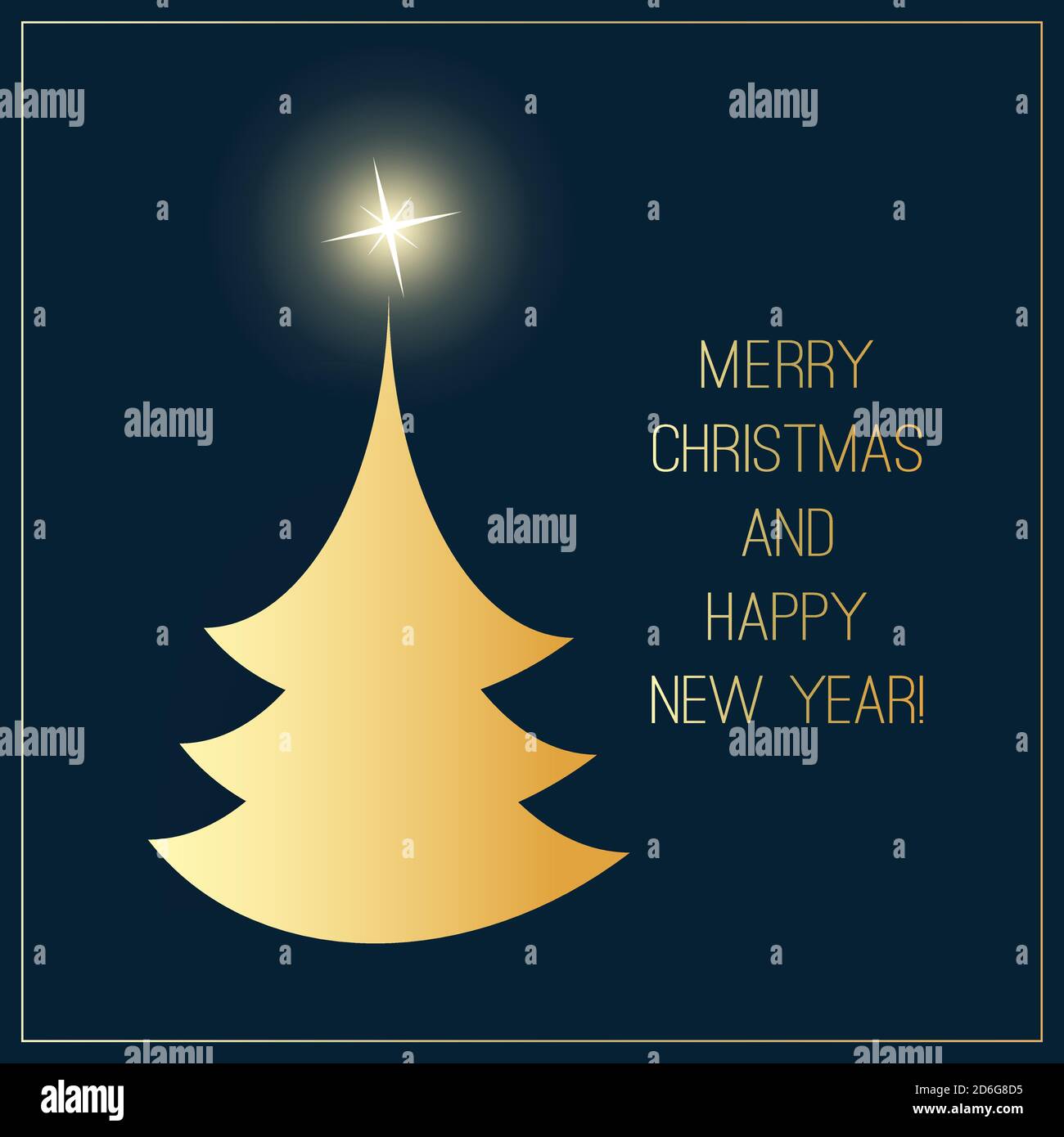 Seasons Greetings, Christmas and New Year Card Design Template Stock ...