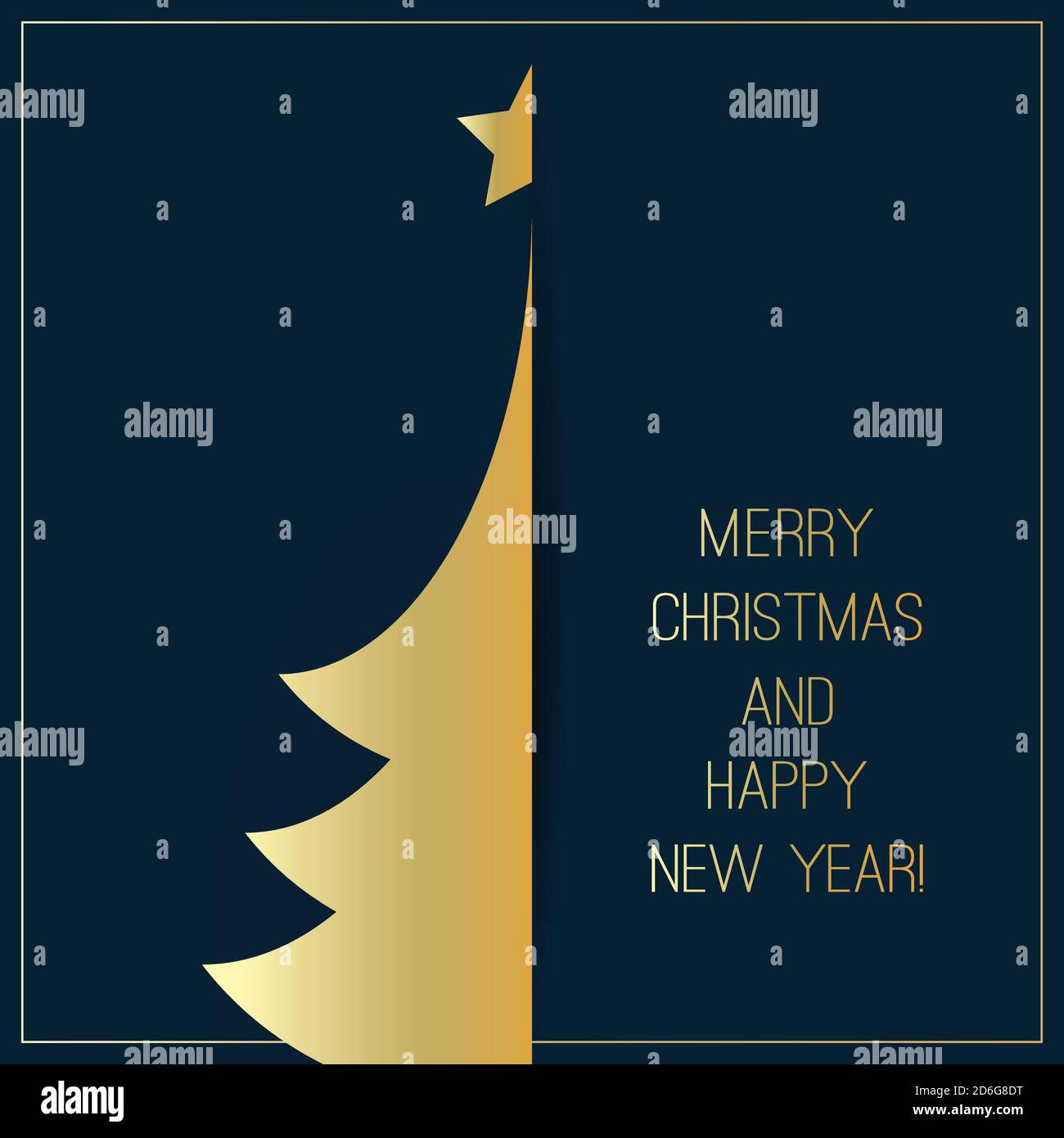 Seasons Greetings, Christmas and New Year Card Design Template Stock ...