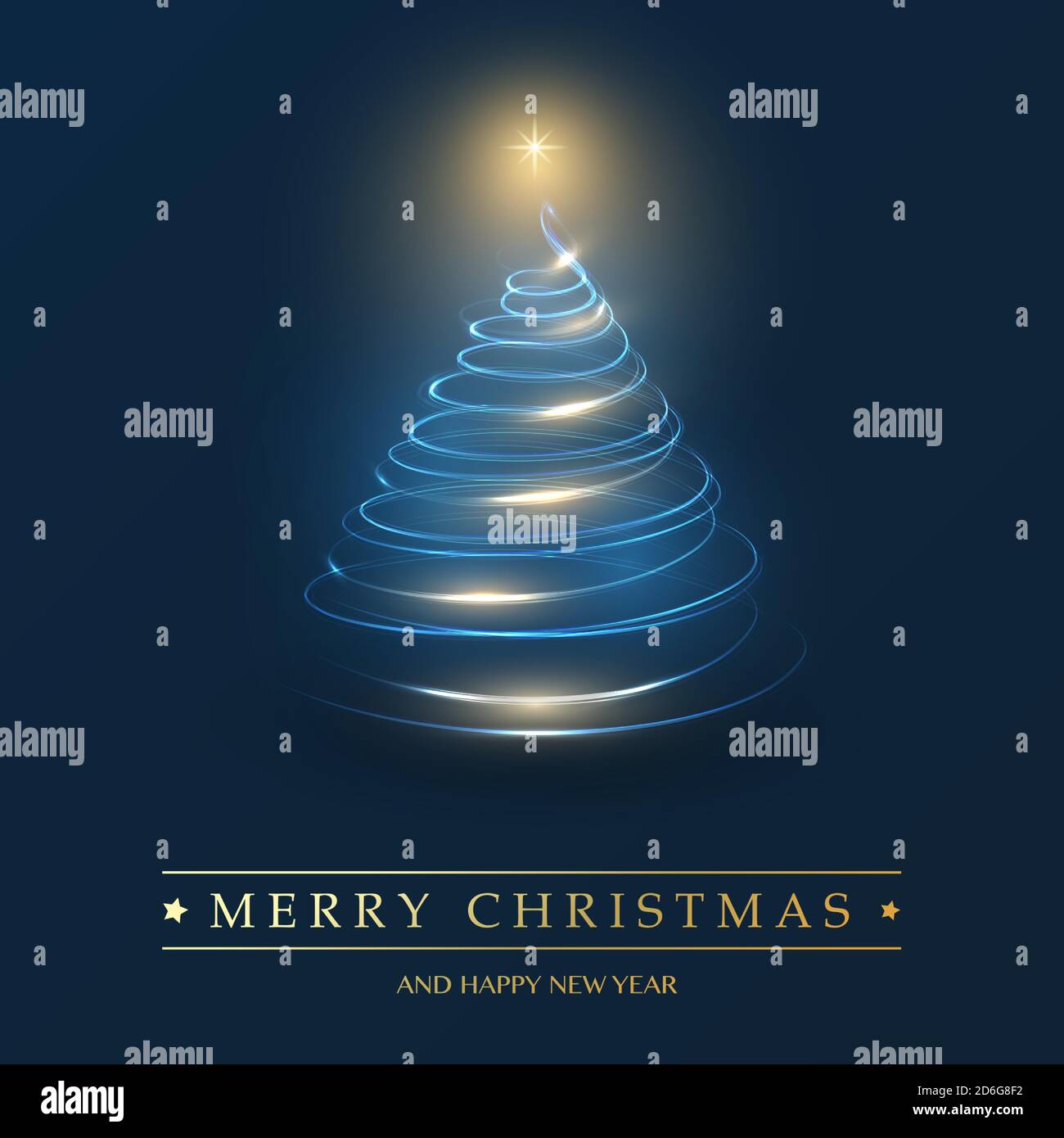 Merry Christmas, Happy Holidays Card - Dark Christmas Tree Shape Made ...