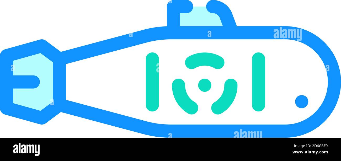 nuclear submarine color icon vector flat illustration Stock Vector ...