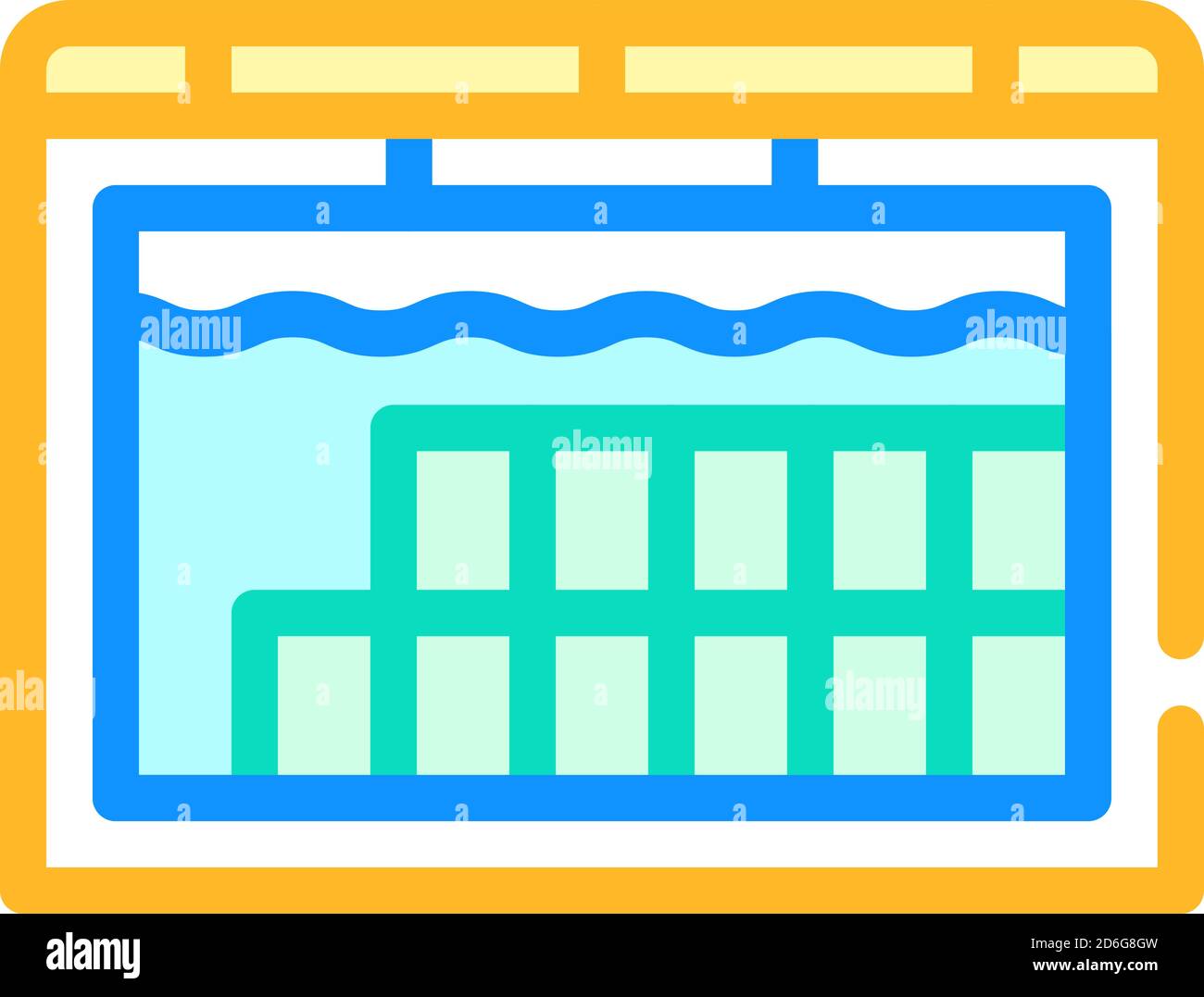 nuclear waste water storage color icon vector illustration Stock Vector ...