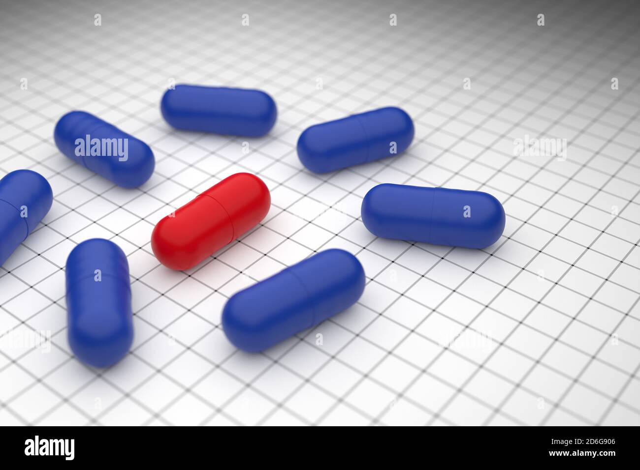 A visual representation for truth with red and blue pill 3d rendering ...