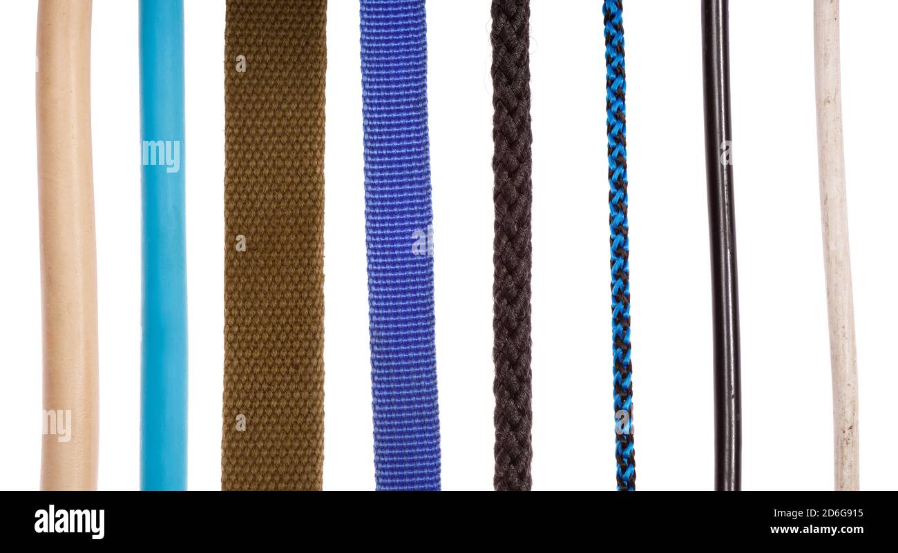 set of cables isolated on white background Stock Photo - Alamy