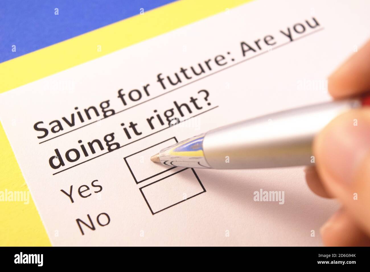 Saving for future: Are you doing it right Stock Photo - Alamy