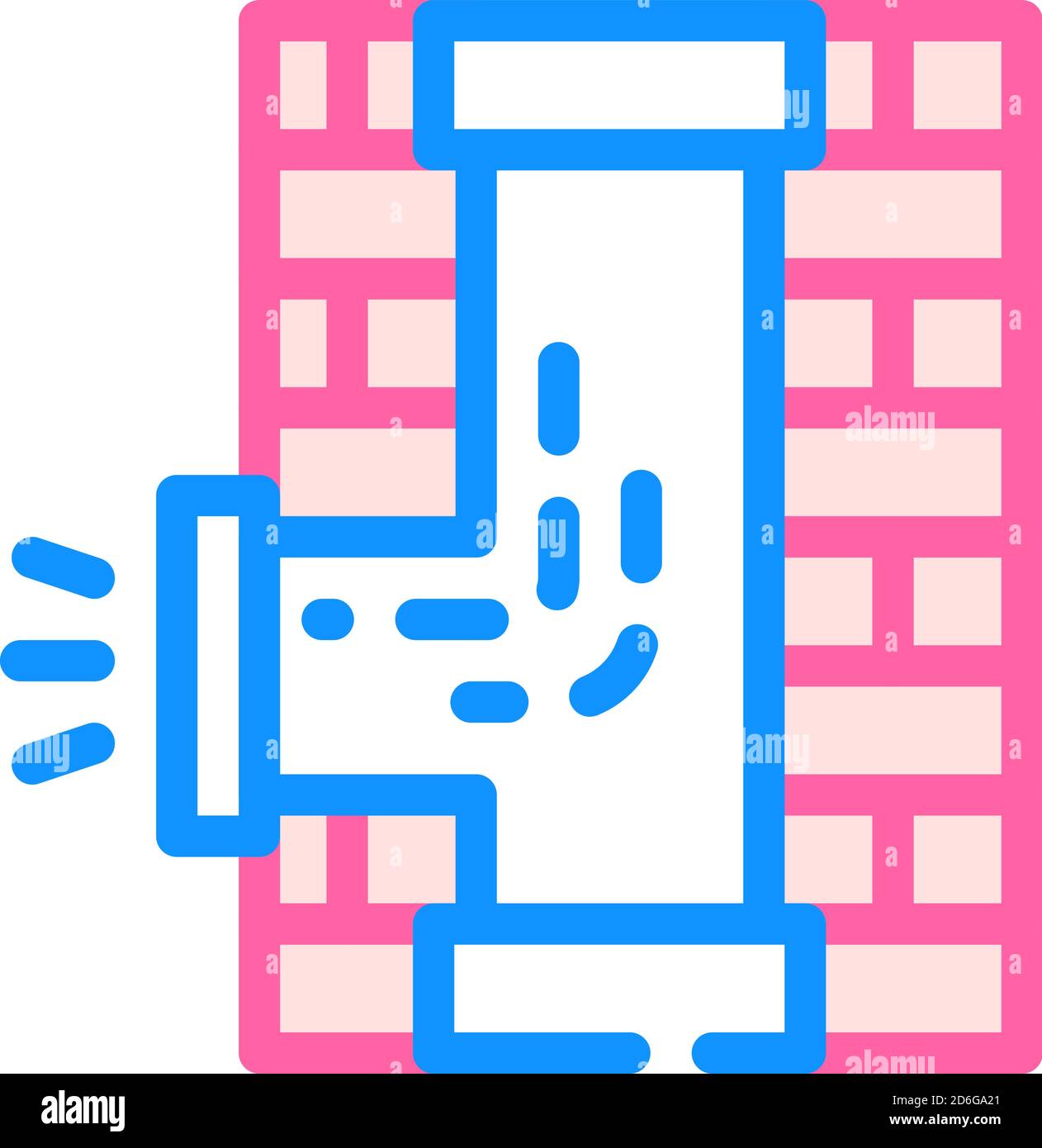 pipe repair color icon vector flat illustration Stock Vector Image ...