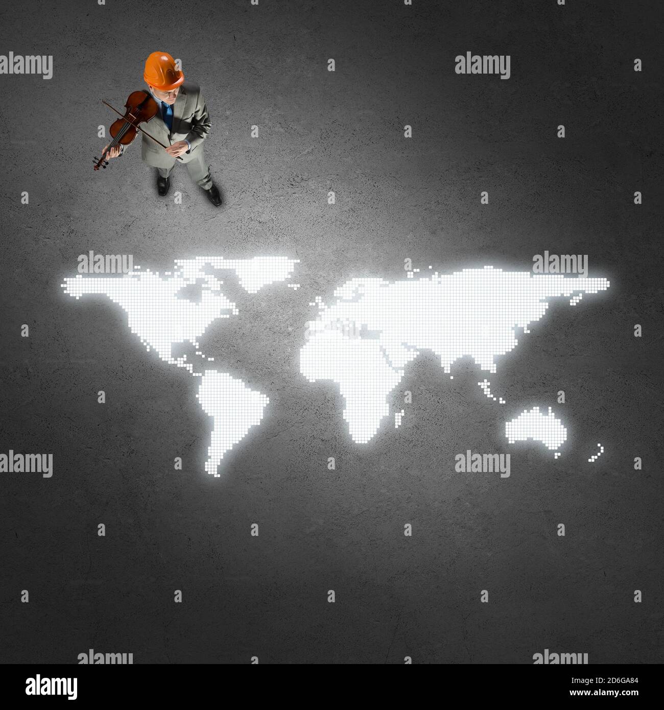 Engineer man from top view Stock Photo - Alamy
