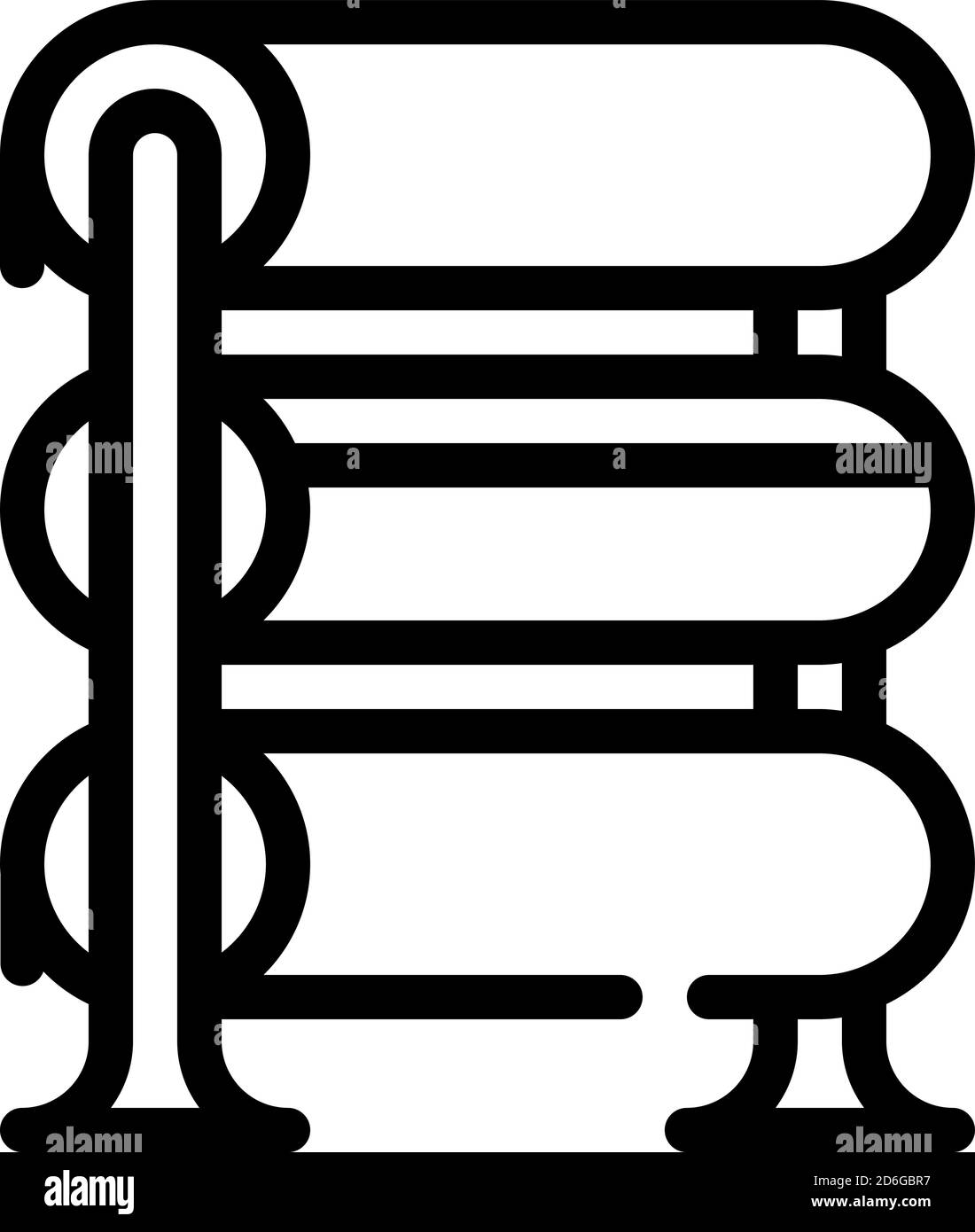 rack with fabrics line icon vector illustration Stock Vector Image ...
