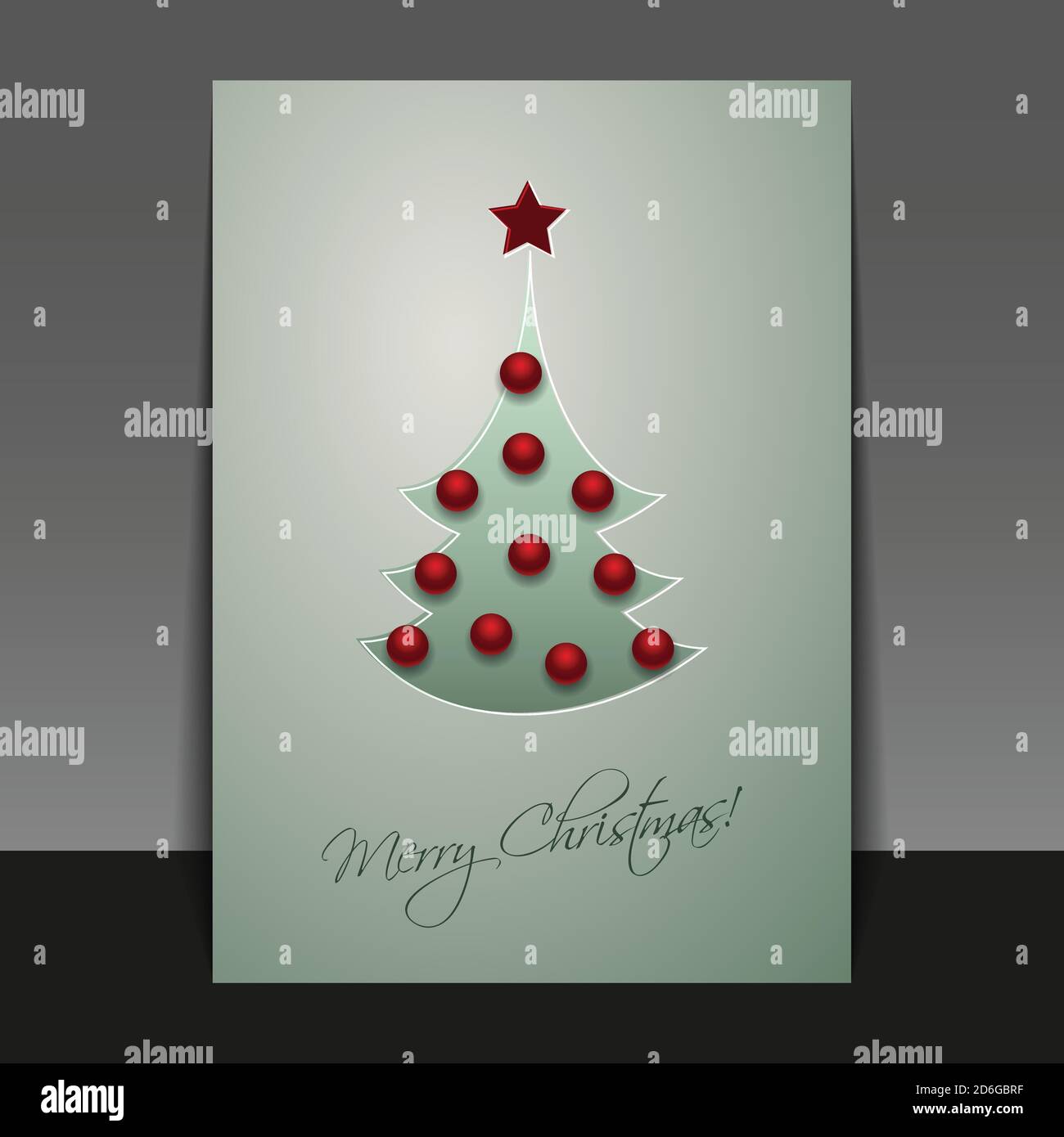 Christmas Card Template Stock Vector Image & Art - Alamy