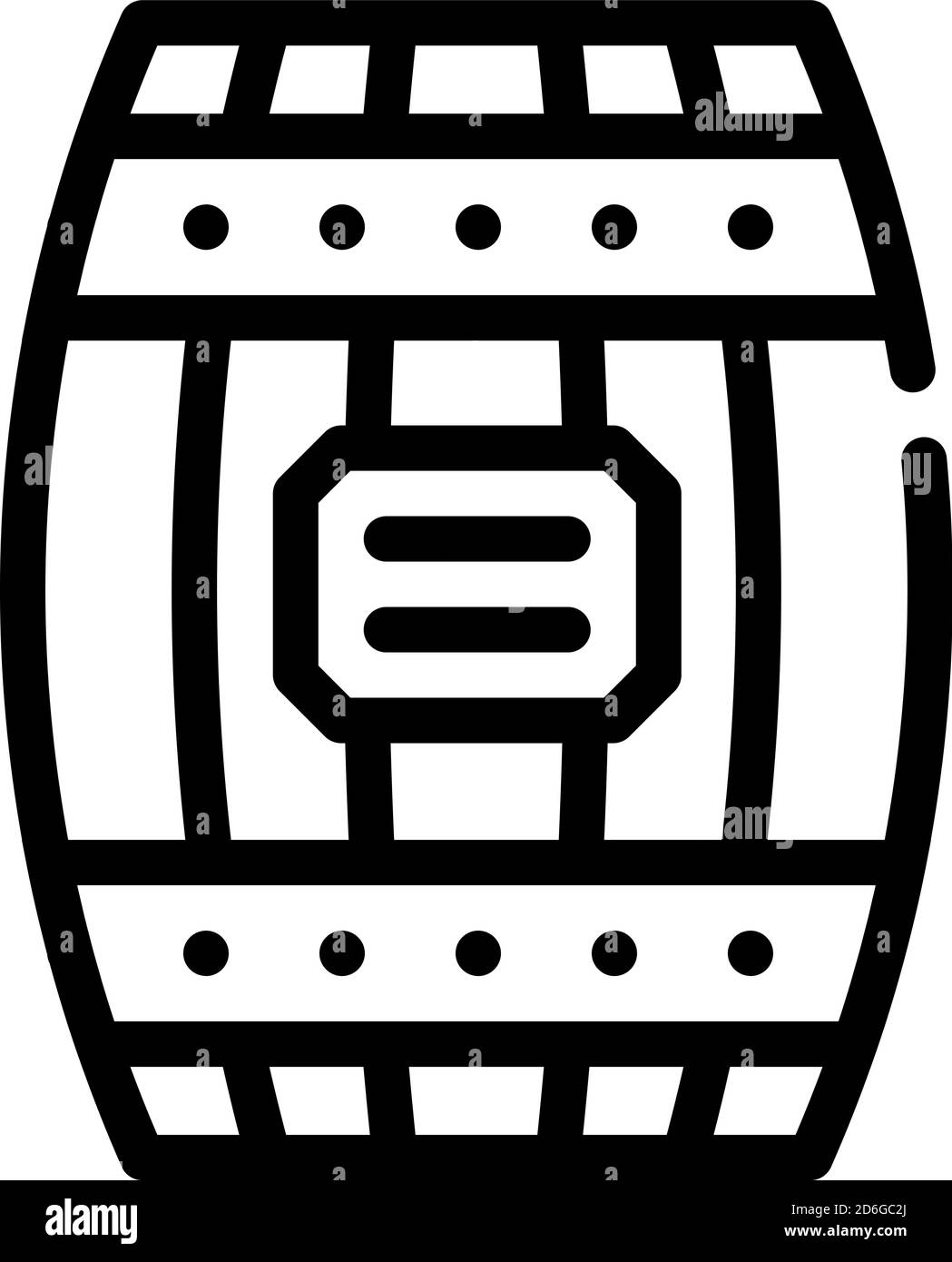 wooden barrel line icon vector black illustration Stock Vector Image ...