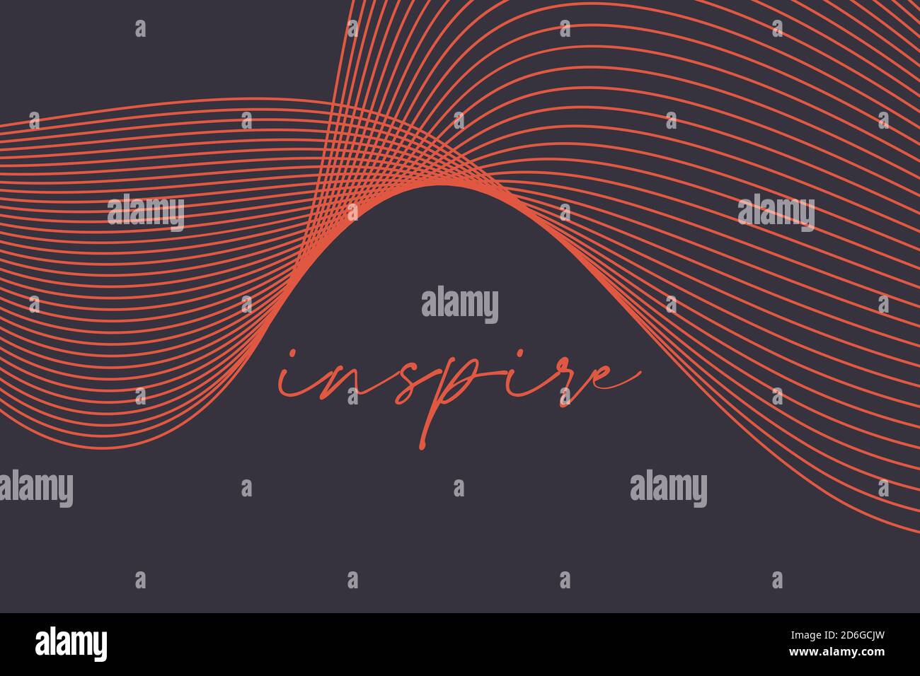 Modern, simple, elegant graphic design of a word "Inspire" with ...