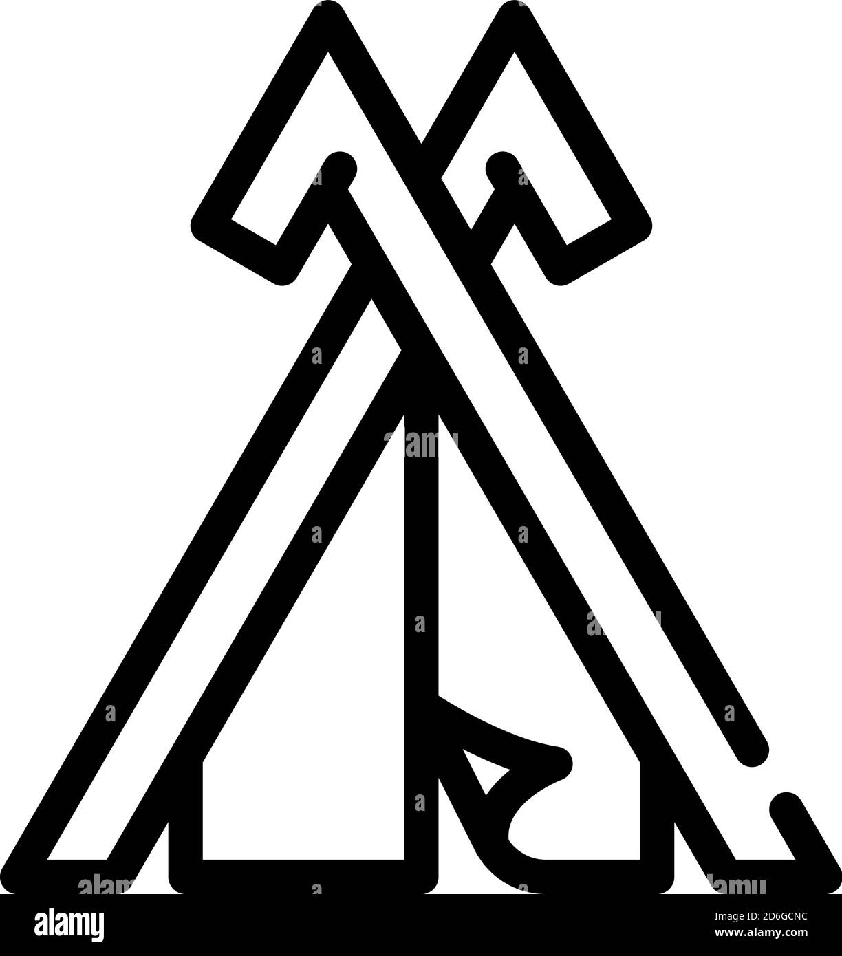 viking house line icon vector black illustration Stock Vector Image ...