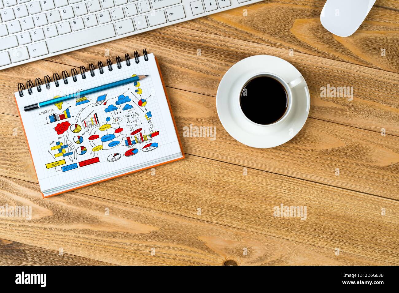 Business workplace with stuff Stock Photo - Alamy